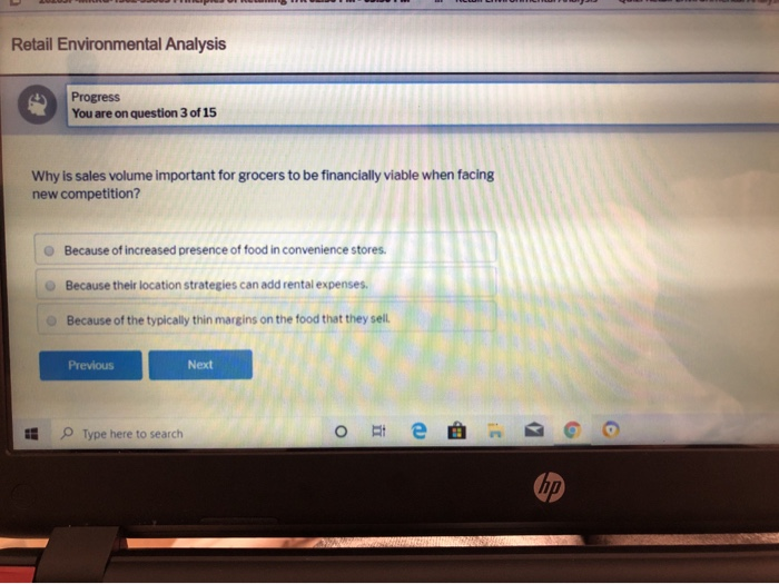 Solved Retail Environmental Analysis Progress You are on | Chegg.com