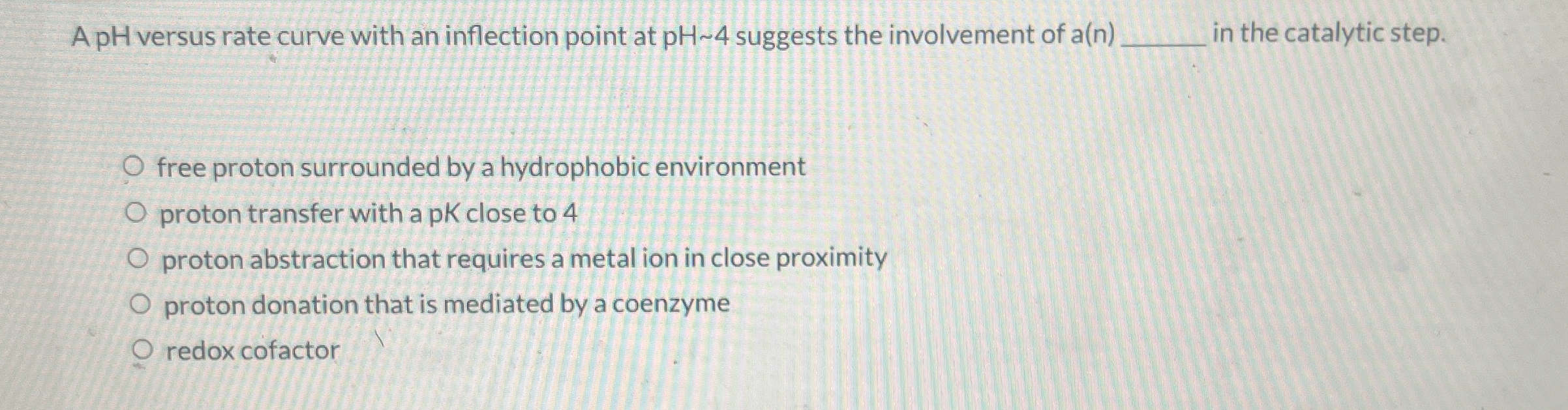 Solved A pH versus rate curve with an inflection point at | Chegg.com