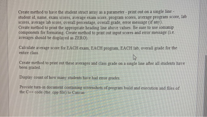 Write a C++ program to calculate grades for students | Chegg.com