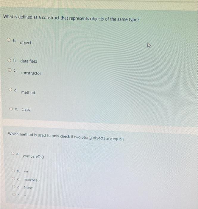 Solved What Is Defined As A Construct That Represents 