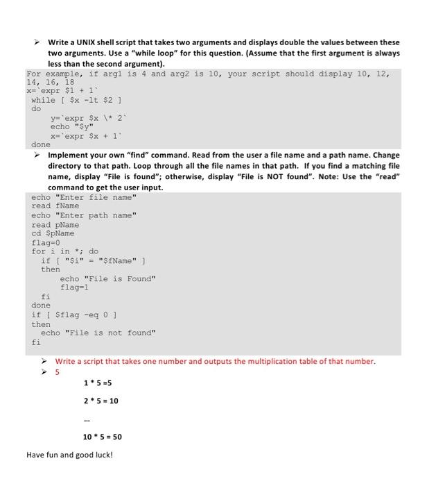 Solved Write A Unix Shell Script That Takes Two Arguments 5498
