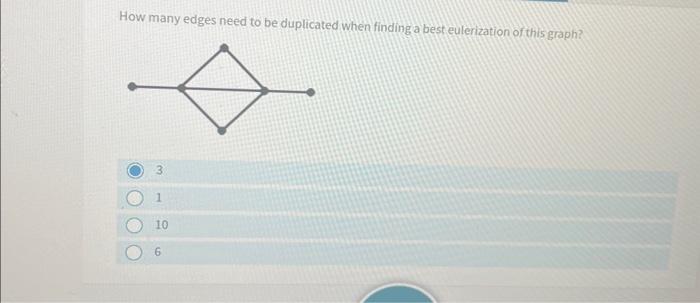 Solved How many edges need to be duplicated when finding a | Chegg.com