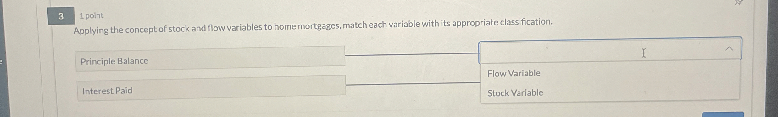 Solved 3 1 ﻿pointApplying the concept of stock and flow | Chegg.com