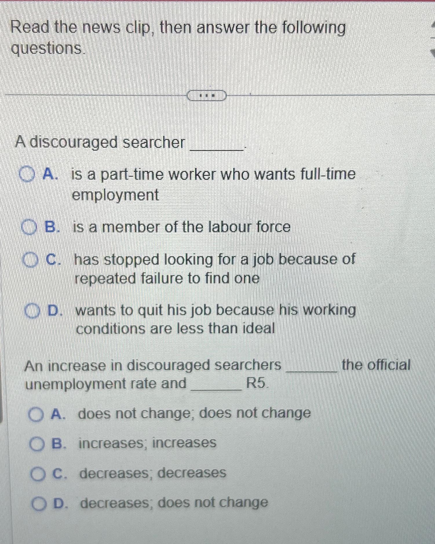 Solved Read the news clip, then answer the following | Chegg.com