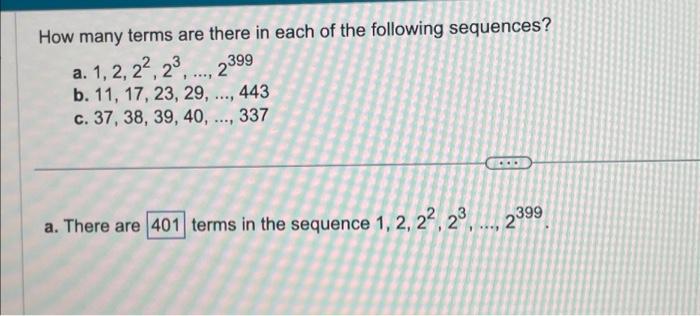 Solved How many terms are there in each of the following | Chegg.com