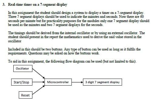 Solved 3. Real-time timer on a 7-segment display In this | Chegg.com