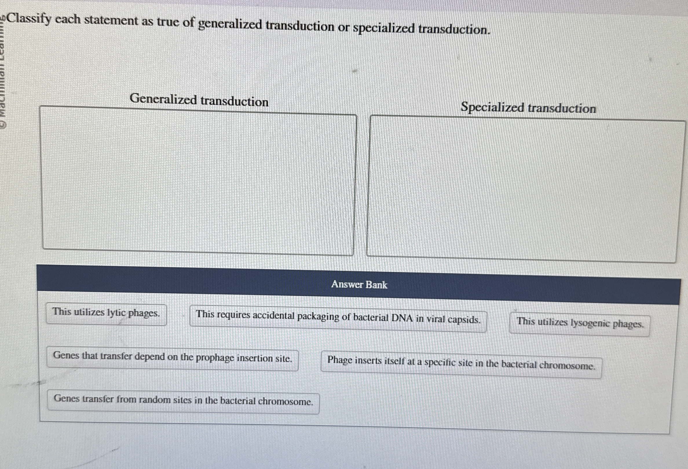 Solved Classify each statement as true of generalized | Chegg.com