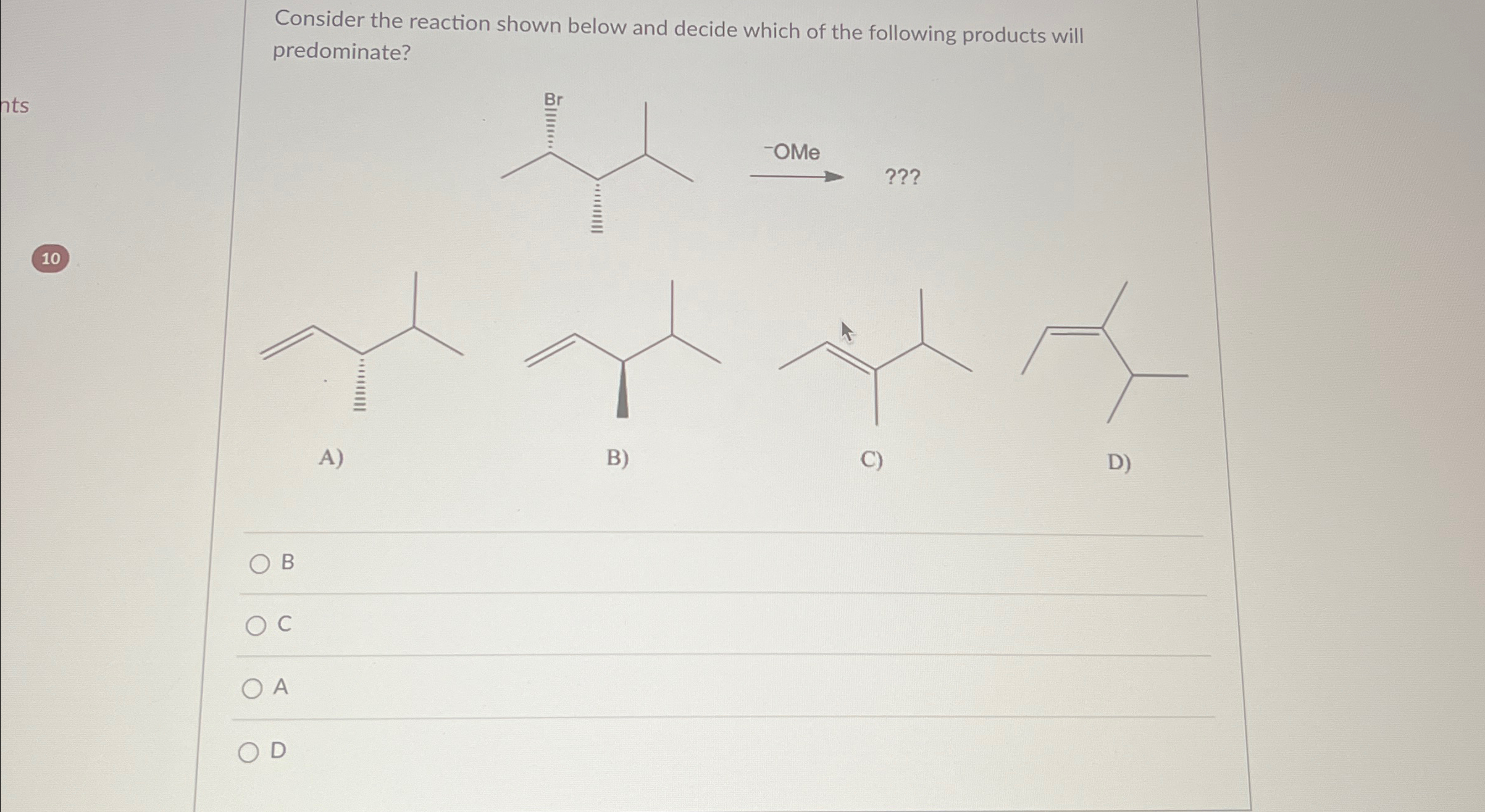 Solved Consider the reaction shown below and decide which of | Chegg.com