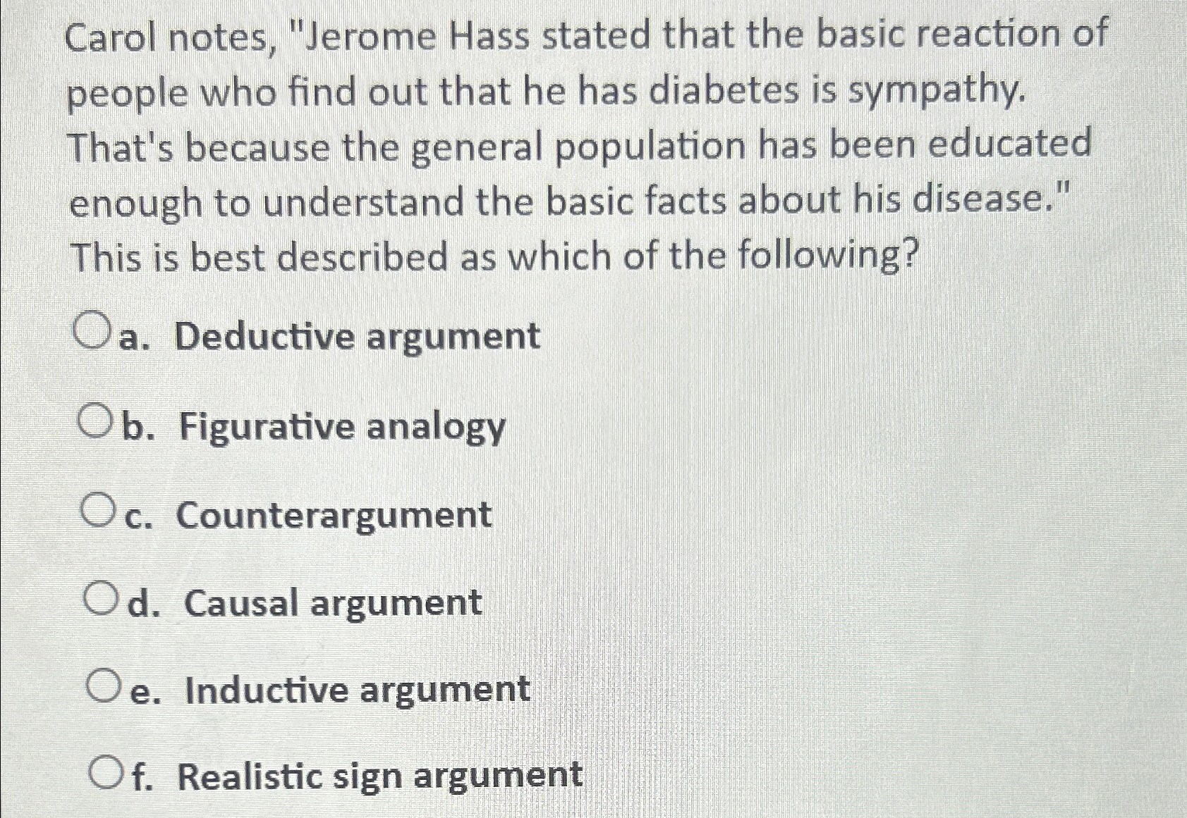 Solved Carol notes, "Jerome Hass stated that the basic | Chegg.com