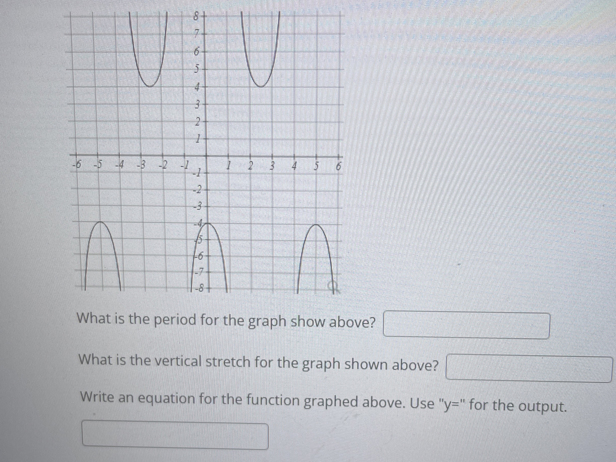 Solved What is the period for the graph show above?What is | Chegg.com