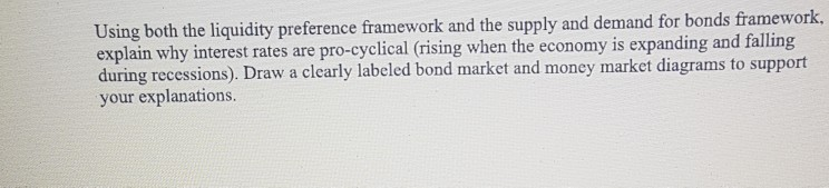 Solved Using both the liquidity preference framework and the | Chegg.com
