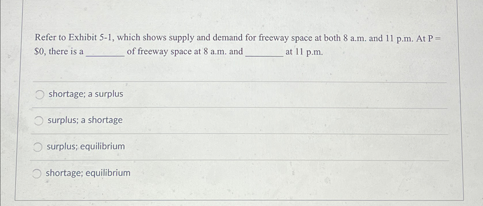 Solved Refer to Exhibit 5-1, ﻿which shows supply and demand | Chegg.com