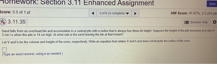 Solved Save Homework Section 3 11 Enhanced Assignment