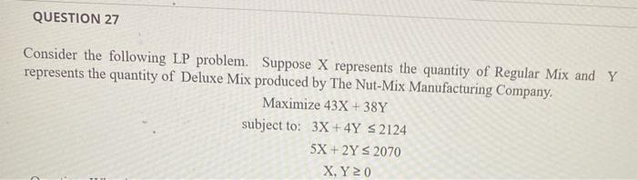 Solved Consider the following LP problem. Suppose X | Chegg.com