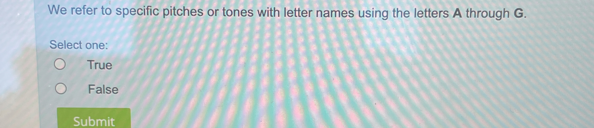 Solved We refer to specific pitches or tones with letter | Chegg.com