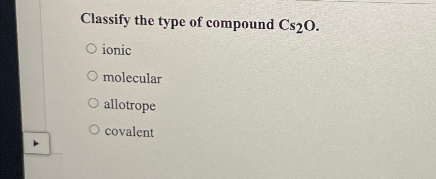 Solved Classify the type of compound | Chegg.com