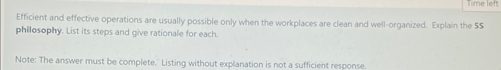 Solved Efficient and effective operations are usually | Chegg.com