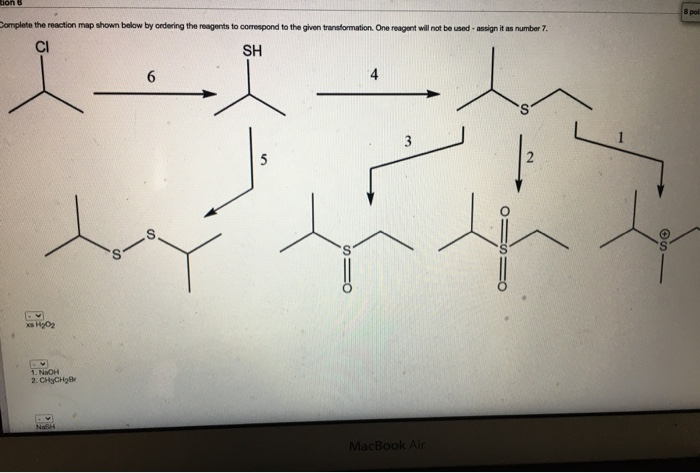 Solved con por Complete the reaction map shown below by | Chegg.com