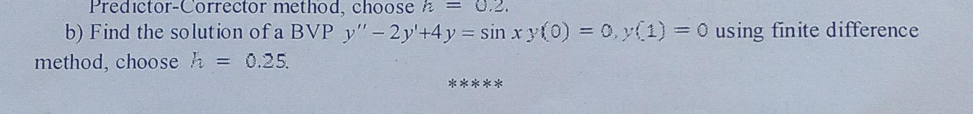 Solved b) Find the solution of a BVP | Chegg.com