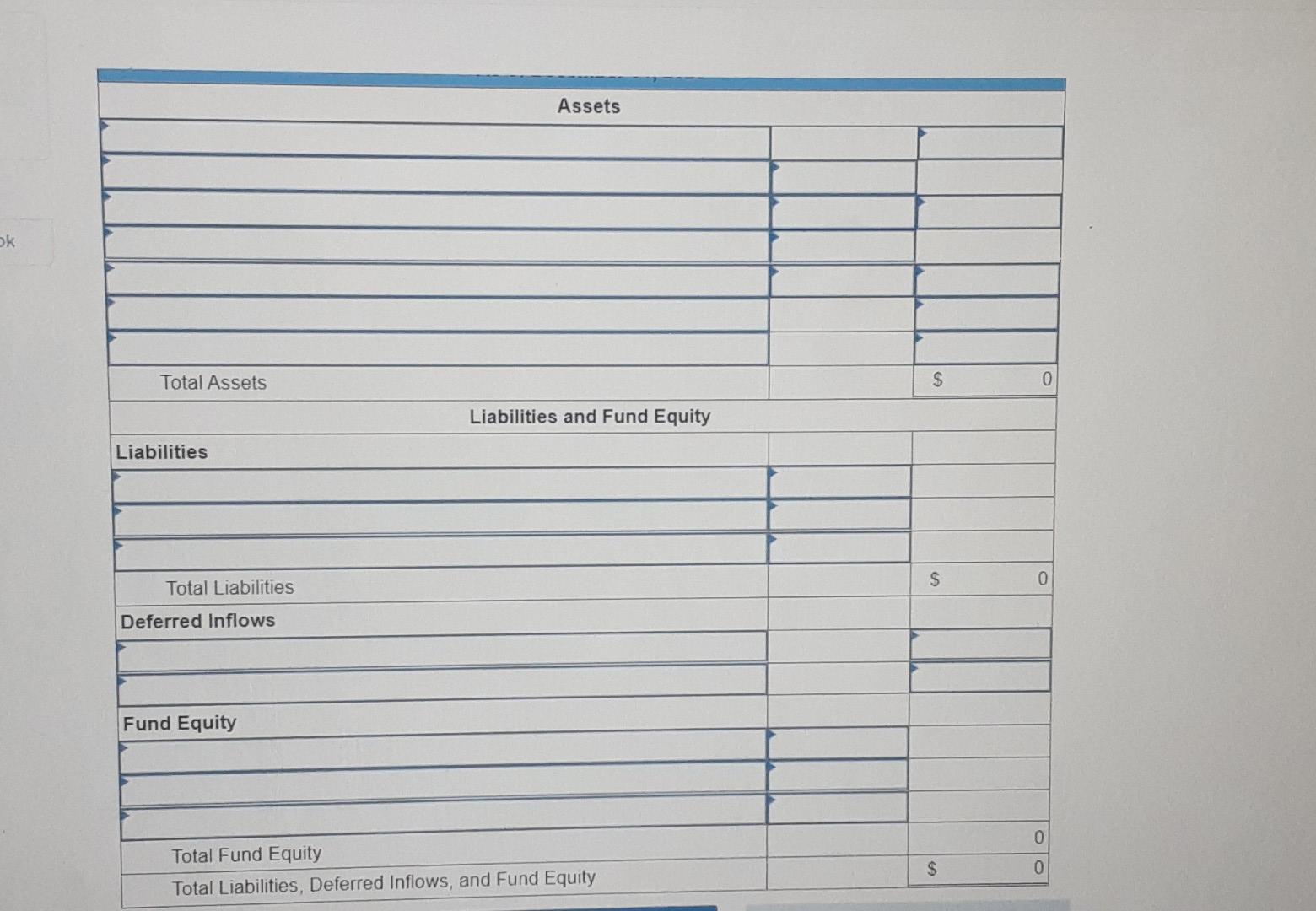 Solved The Balance Sheet of the General Fund of the City of | Chegg.com
