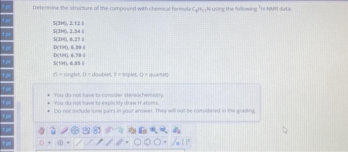 Solved Determine the structure of the compound with chemical | Chegg.com