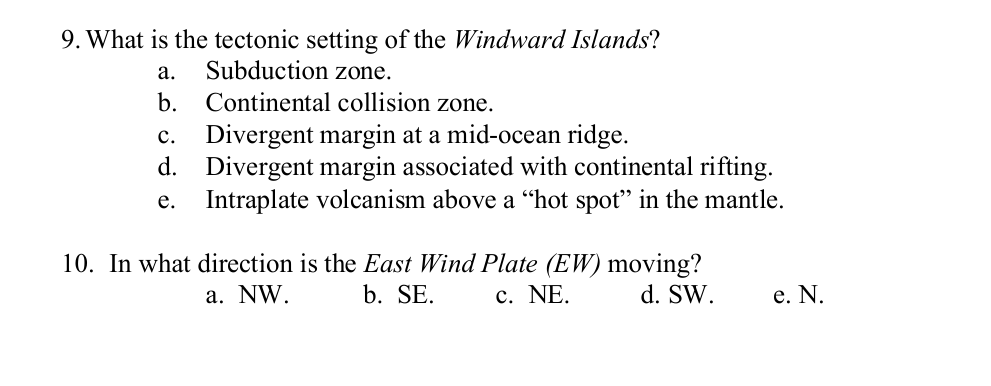 Solved What is the tectonic setting of the Windward | Chegg.com