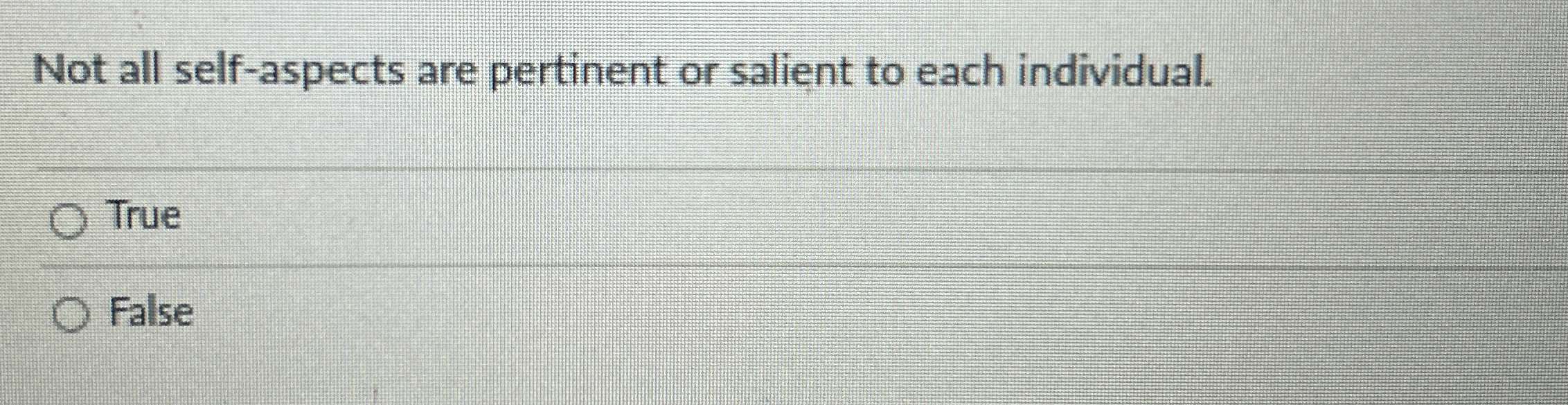 Solved Not all self-aspects are pertinent or salient to each | Chegg.com