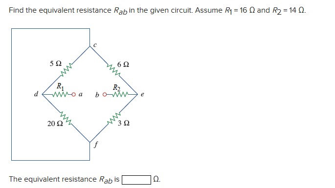 Solved Find the equivalent resistance Rab in ﻿the given | Chegg.com