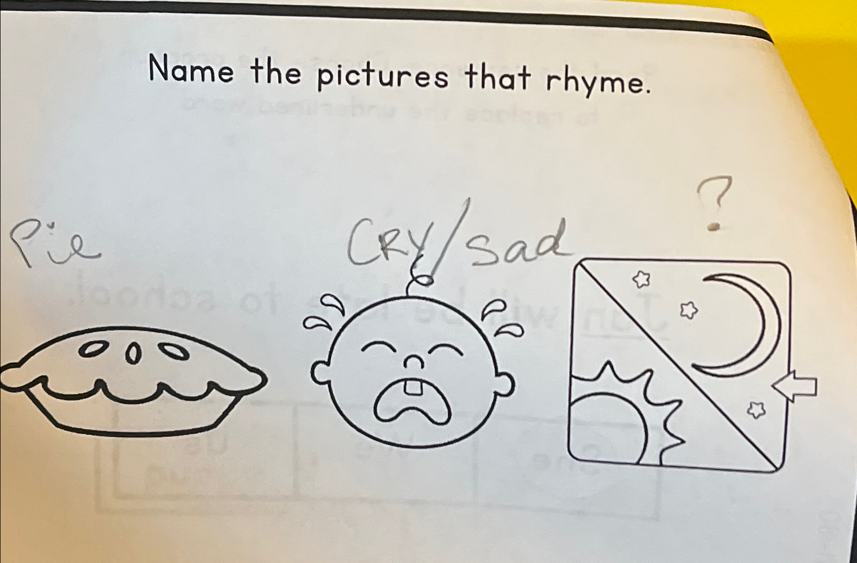 Solved Name the pictures that rhyme.Pie | Chegg.com