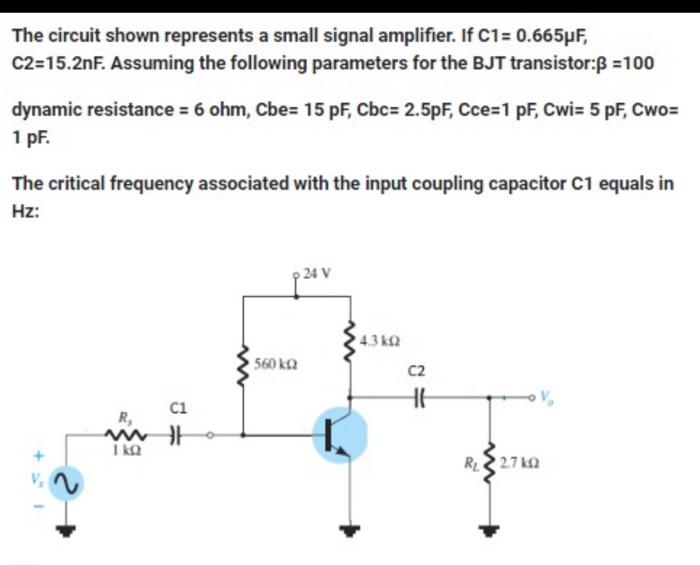 Find1-The critical frequency associated with the | Chegg.com