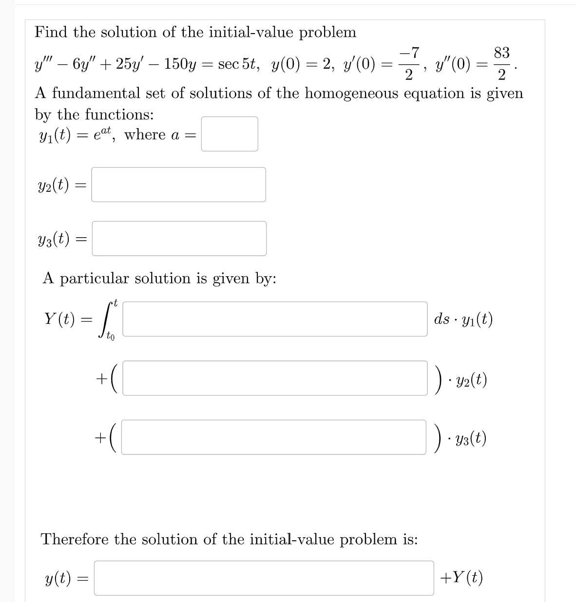 Solved Find the solution of ﻿the initial-value problem | Chegg.com