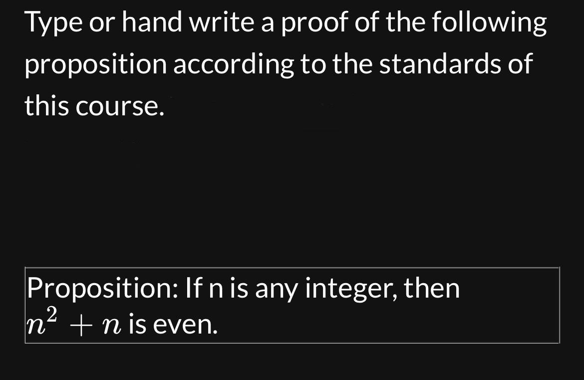 Solved DISCRETE MATH- ﻿type or hand write a proof of the | Chegg.com