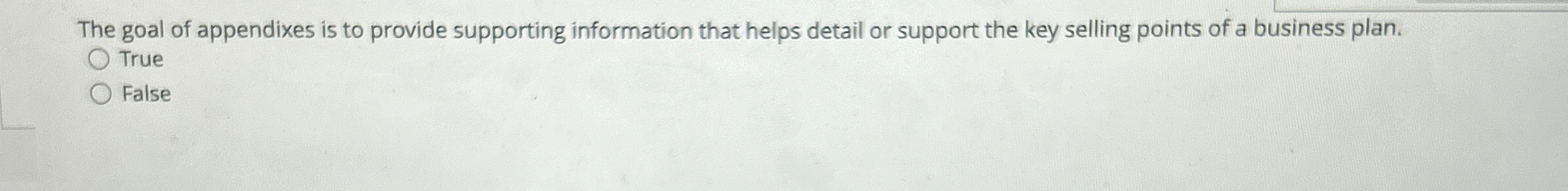 Solved The goal of appendixes is to provide supporting | Chegg.com
