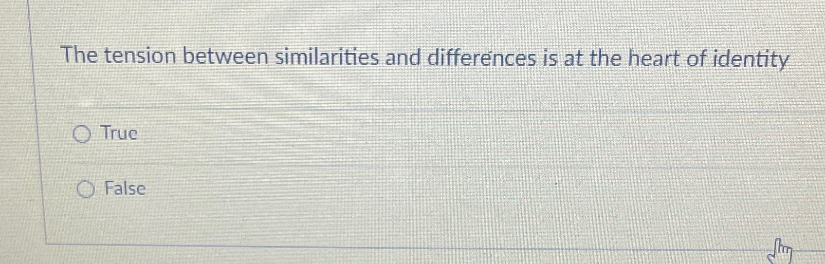 Solved The tension between similarities and differences is | Chegg.com