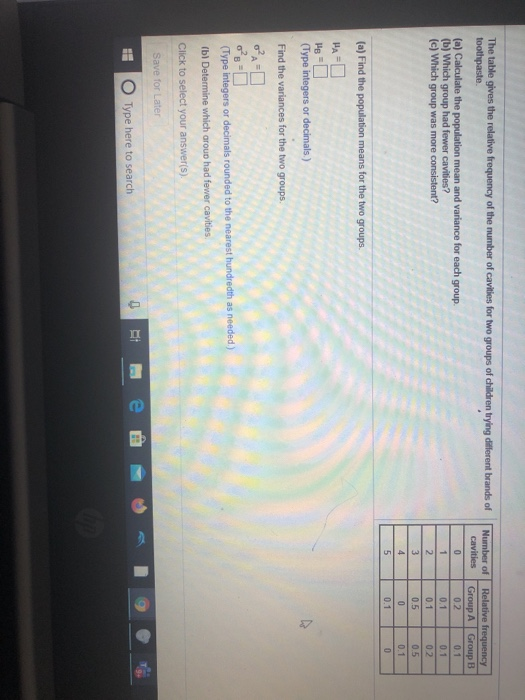 Solved The table gives the relative frequency of the number | Chegg.com