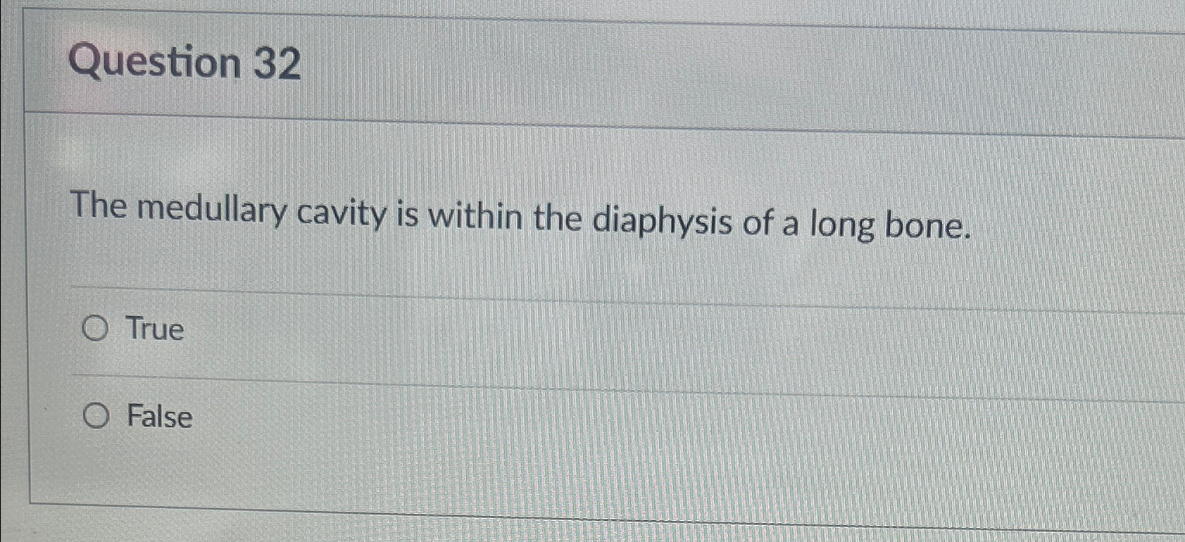 Solved Question 32The medullary cavity is within the | Chegg.com