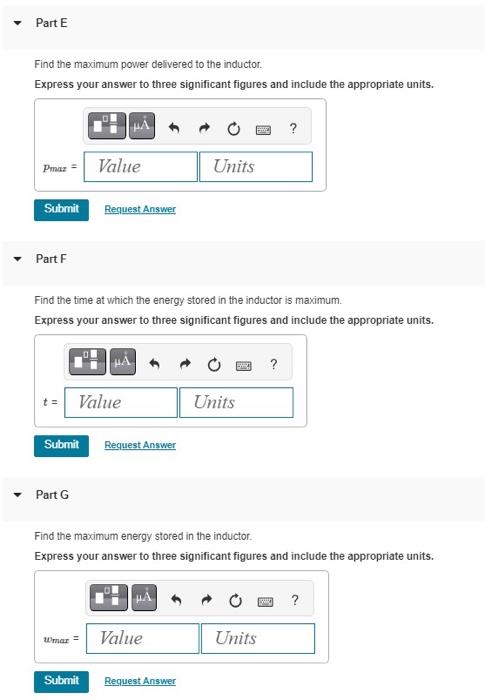 Solved The initial current in a 4mH inductor is zero. For | Chegg.com