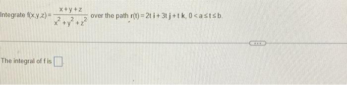 Solved Integrate \\( f(x, y, | Chegg.com Solved Integrate \\( f(x, y, | Chegg.com