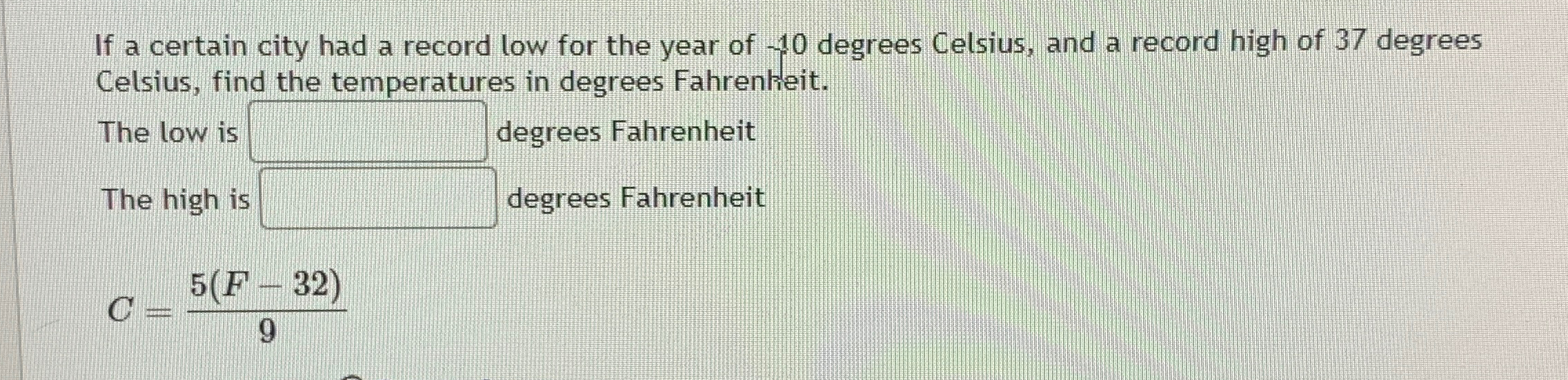 Solved If a certain city had a record low for the year of | Chegg.com