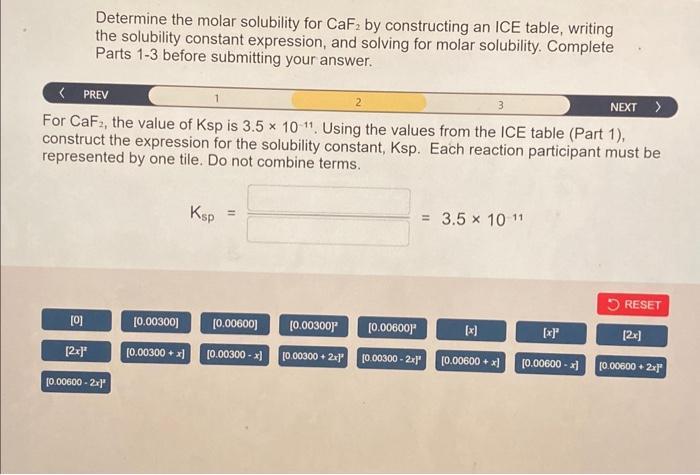 Solved Determine the molar solubility for CaF2 by | Chegg.com