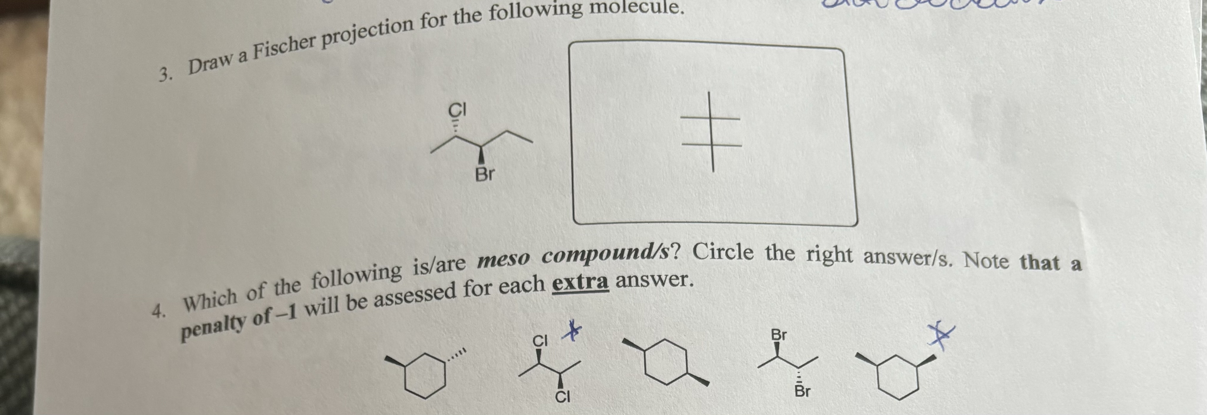 Solved Draw a Fischer projection for the following | Chegg.com