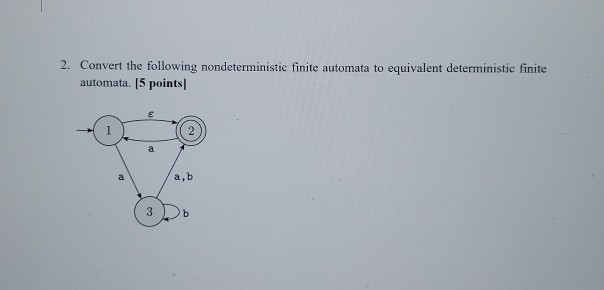 Solved 2. Convert the following nondeterministic finite | Chegg.com Solved 2. Convert the following nondeterministic finite | Chegg.com