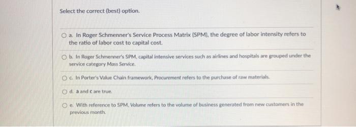 Solved The product process matrix or graph (PPM) was | Chegg.com