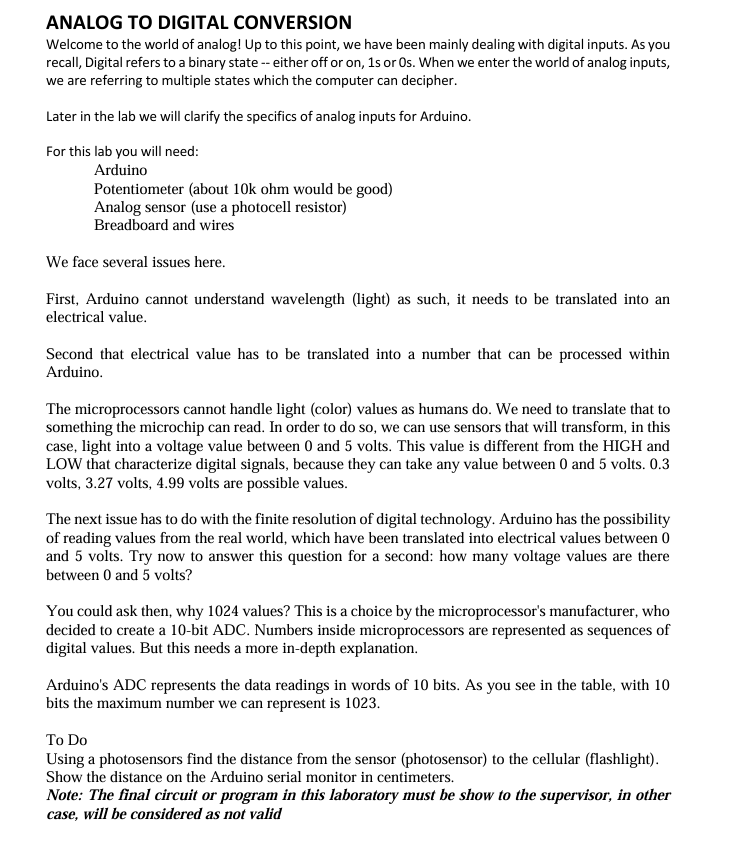 ANALOG TO DIGITAL CONVERSIONWelcome to the world of | Chegg.com
