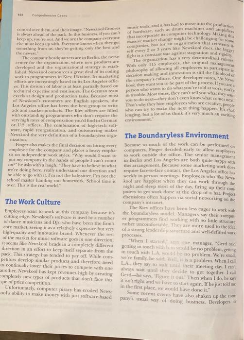 Solved CASE Boundaryless Organizations Learning Goals - | Chegg.com