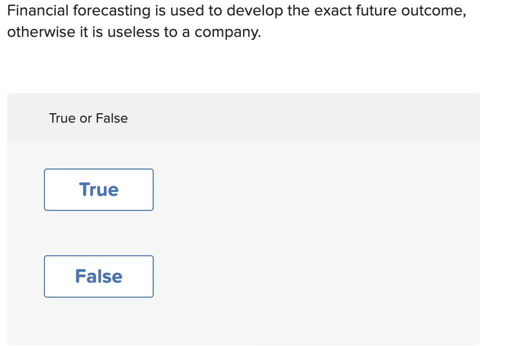 Solved Financial forecasting is used to develop the exact | Chegg.com