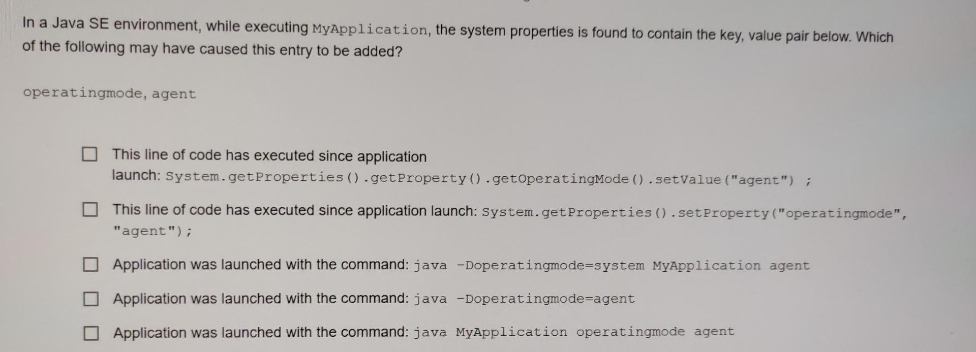 Solved In a Java SE environment, while executing | Chegg.com