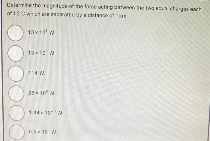 Solved Determine the magnitude of the force acting between | Chegg.com