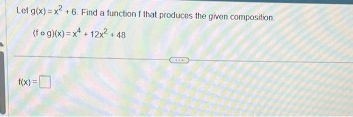 Solved Find Possible Choices For Outer And Inner Functions F