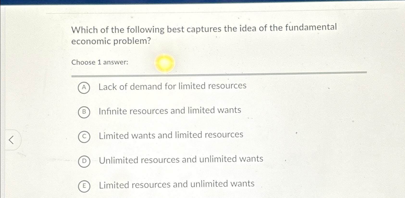 Solved Which of the following best captures the idea of the | Chegg.com